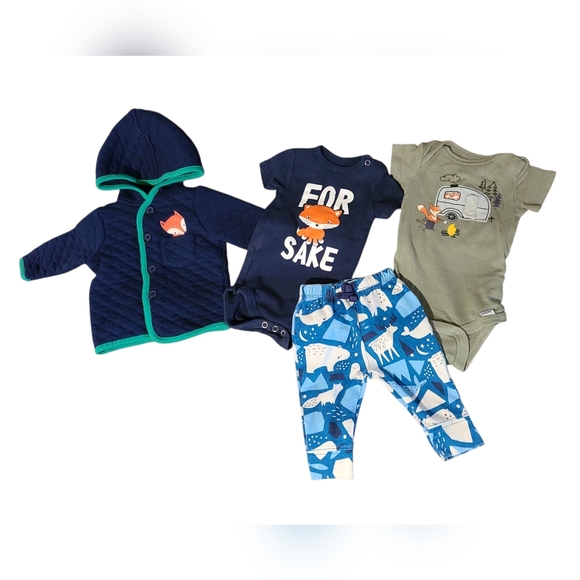 Matching Sets | Bogo Baby Clothing Set With Fox And Camper Designs ...